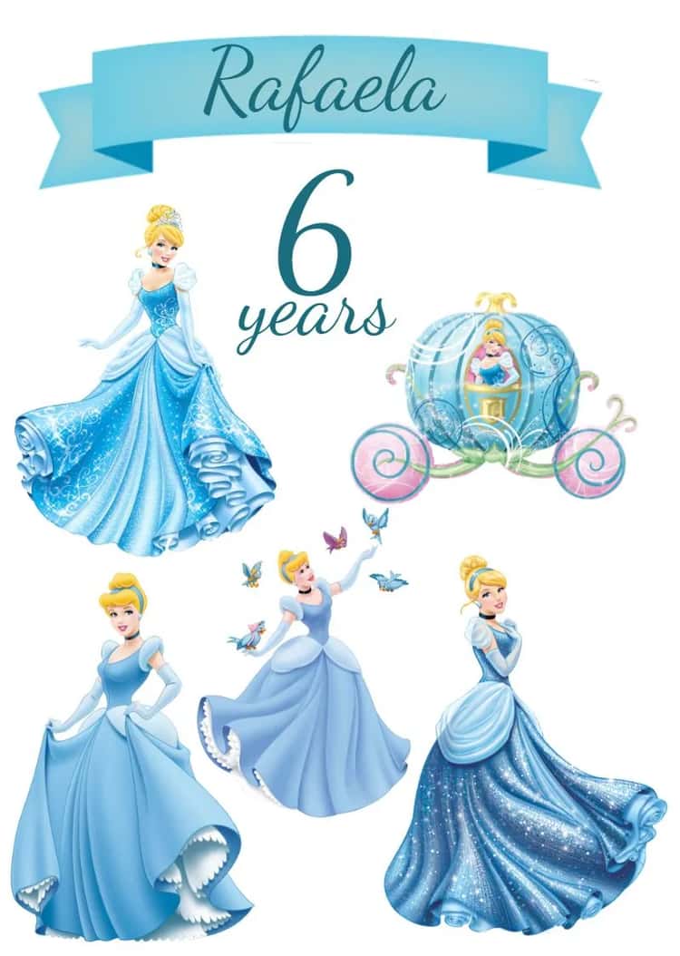 Digital Cinderella Invitation - Enchanting Cake Topper | Convitede