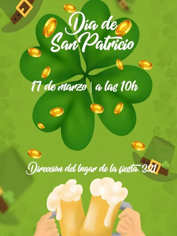 Invitación Digital Día De San Patricio Tradición | Fechas ...