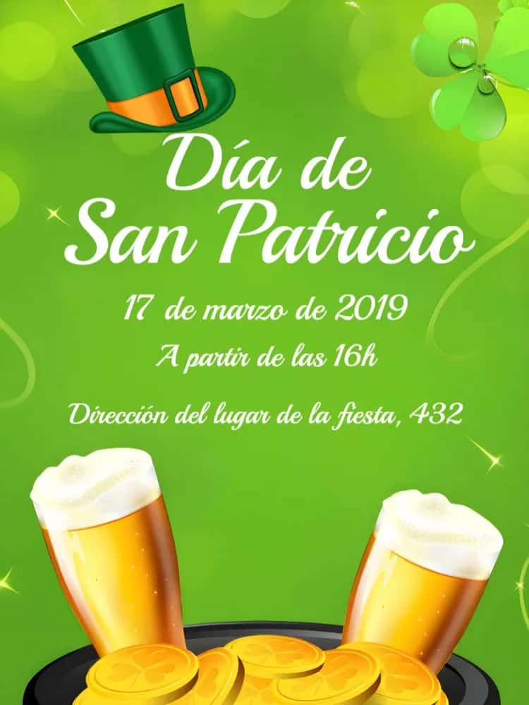Invitación Digital Día De San Patricio Tradición | Fechas ...