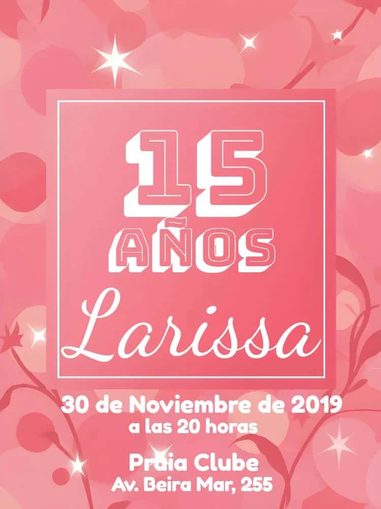 Invitación Digital 15 Años - Rosa y Blanco para Niñas | Convitede
